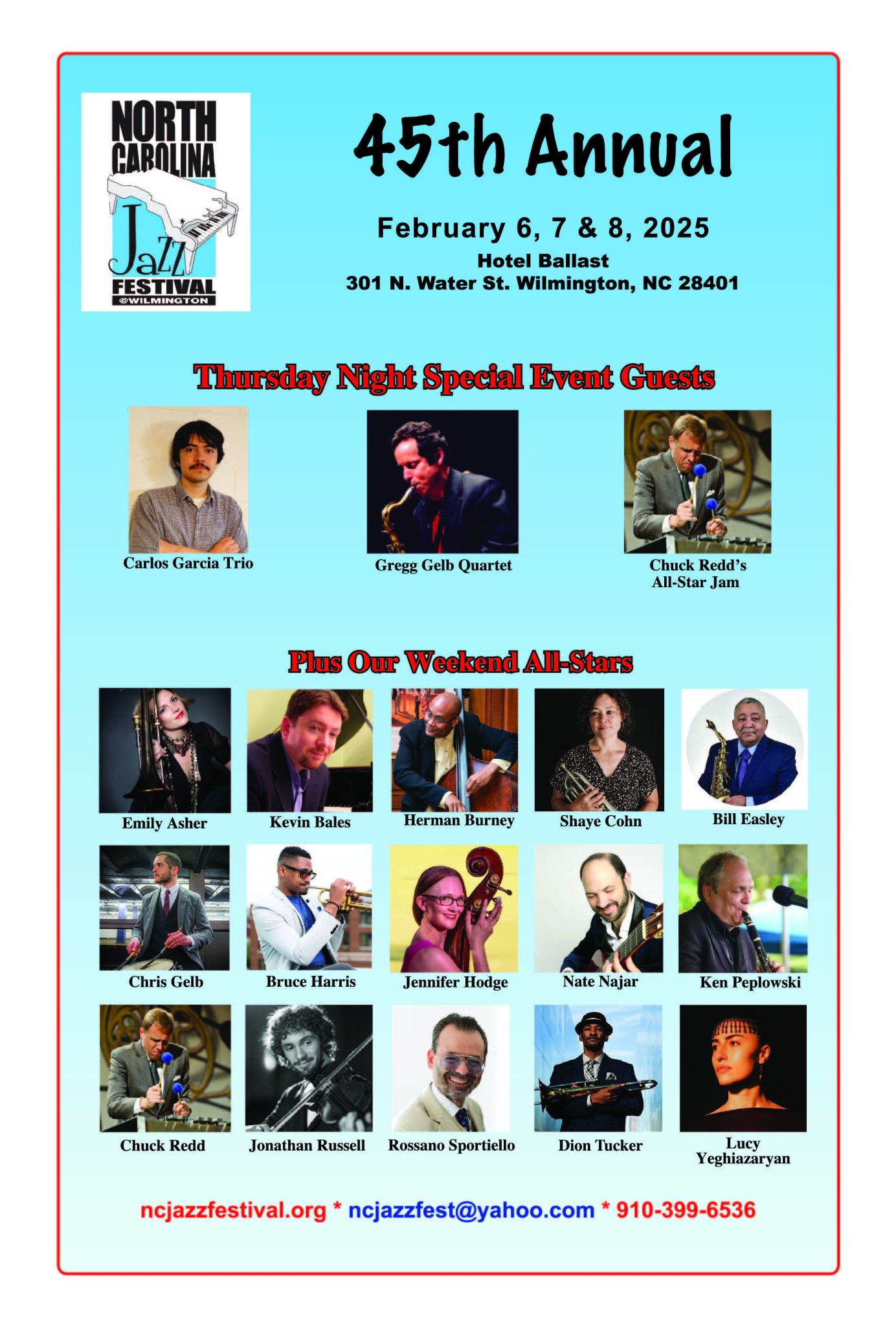 45th Annual North Carolina Jazz Festival | The Arts Council Of ...