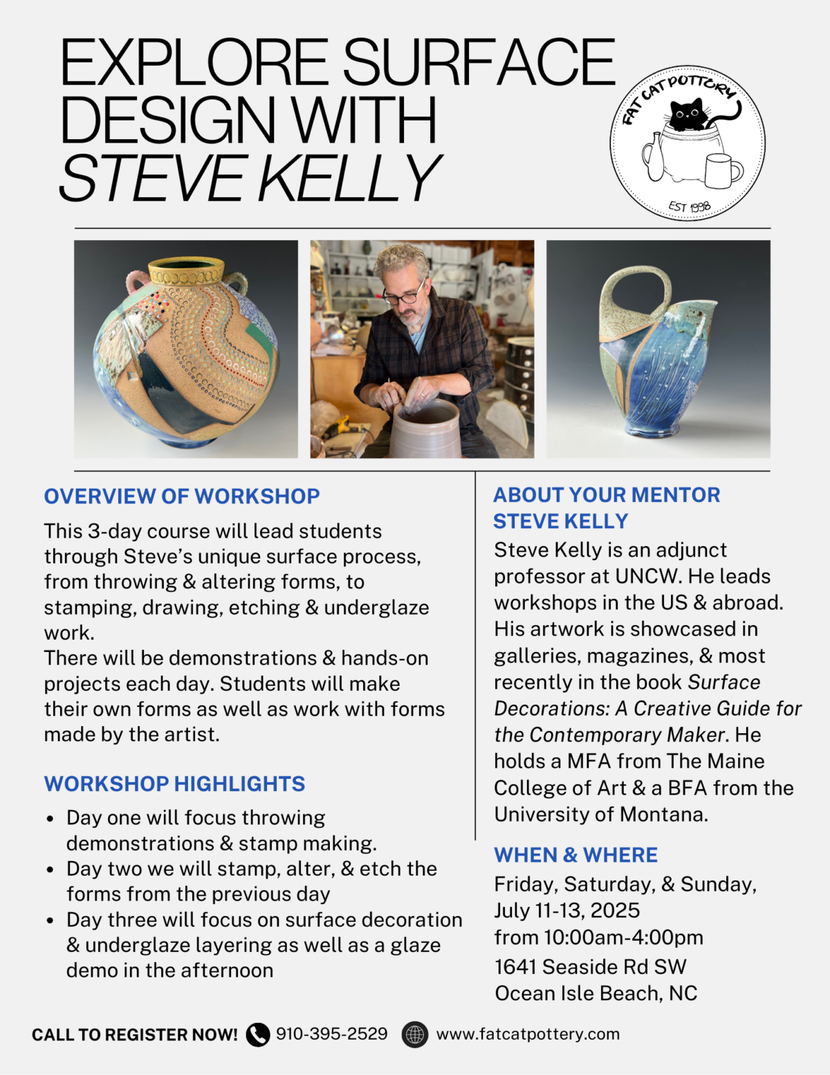 Surface and Form Workshop With Steve Kelly | The Arts Council Of ...